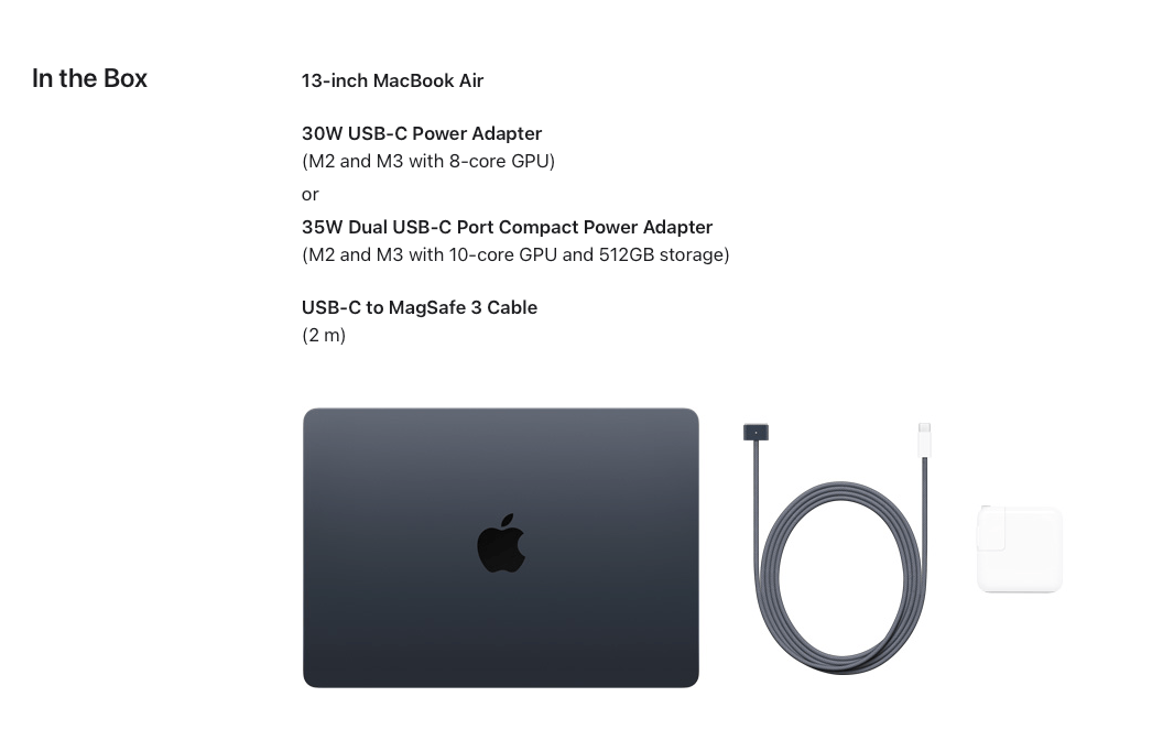 מ.נייד Apple MBA 13.6" M3 chip 8-core CPU 10-core GPU, 8GB, 512GB SSD ...