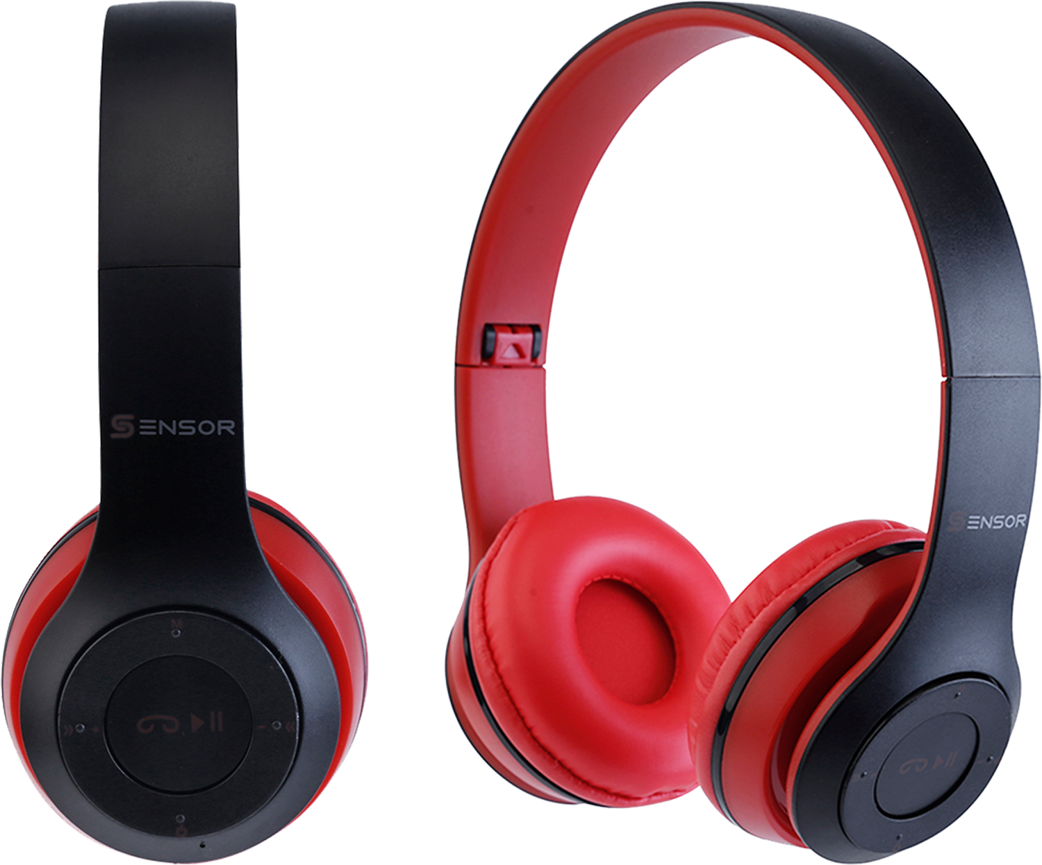 אוזניות אלחוטיות Sensor S47 - צבע שחור ואדום שנה אחריות ע י היבואן ...