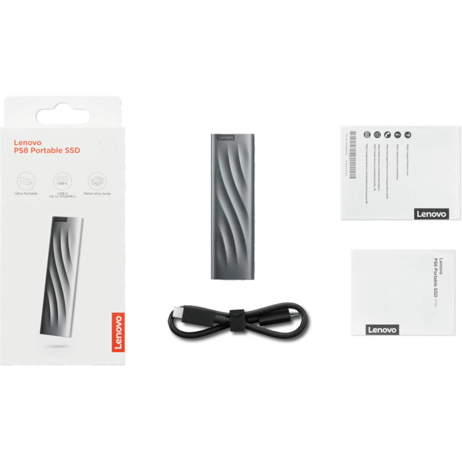 מחסני חשמל - כונן SSD חיצוני נייד Lenovo PS8 Portable 4TB - צבע שחור ...