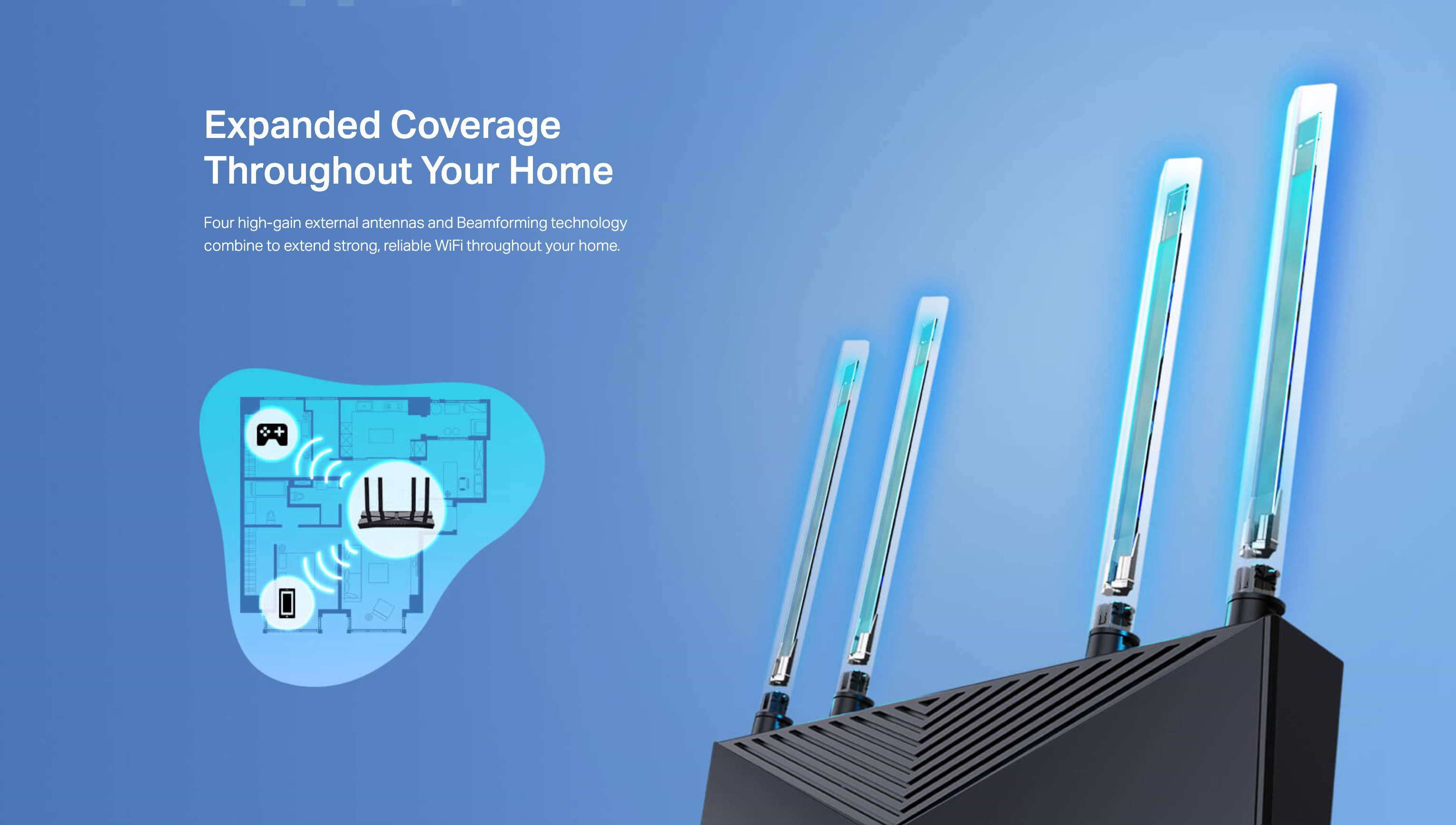 מחסני חשמל - ראוטר TP-Link Archer AX53 AX3000 Next Gen WiFi 6 - בצבע ...