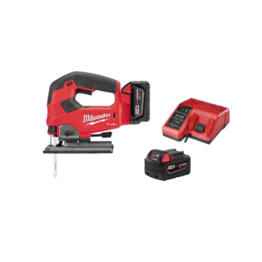 מסור אנכי / גיקסו 18V עם 2 סוללות 5AH ומטען 2737-22 / M18 FJS מבית ...