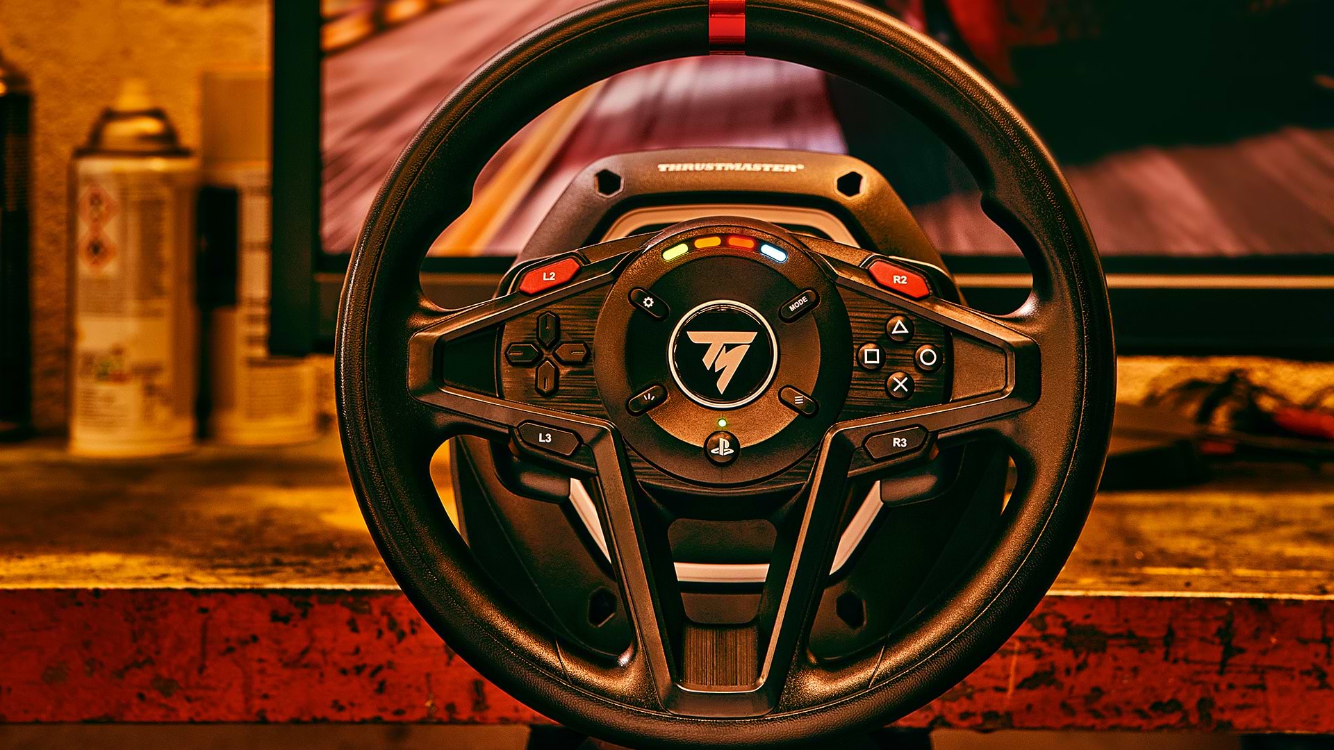 הגה מרוצים עם דוושות ThrustMaster T128P לקונסולות PlayStation 4/5 - צבע ...