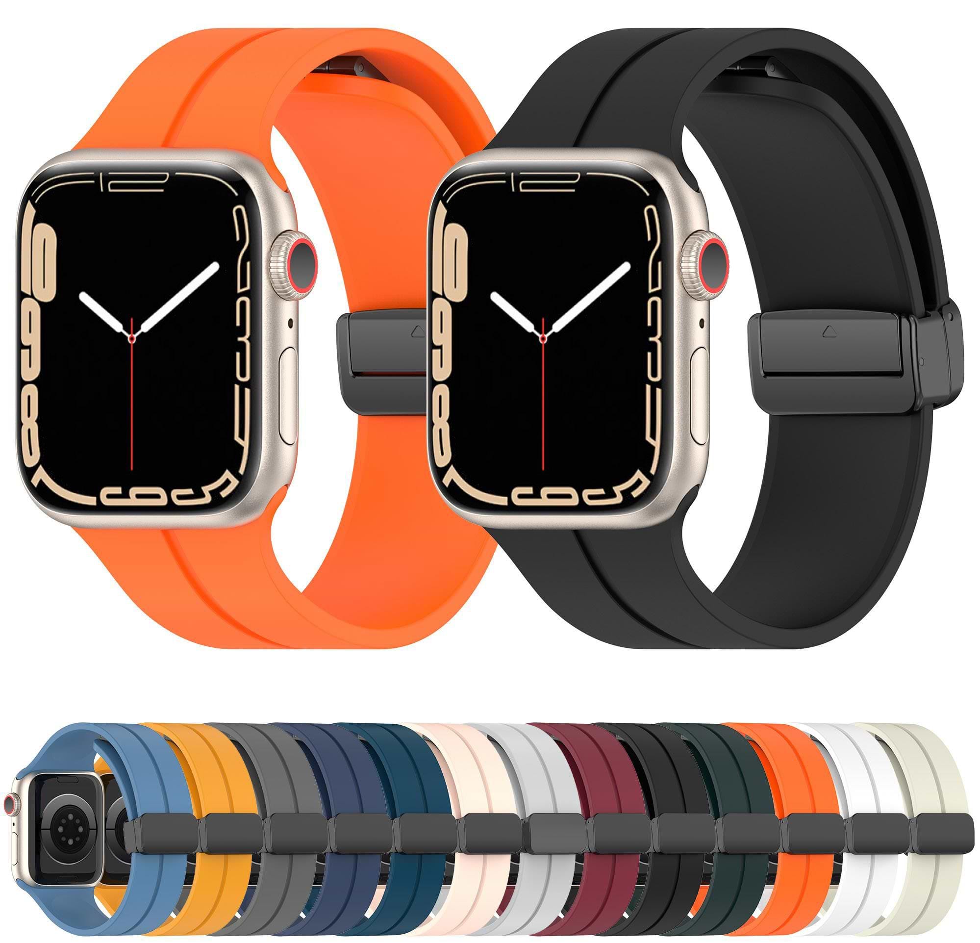 רצועת סיליקון מגנטית לשעון חכם Athlon Apple Watch 38/40/41 mm- צבע אפור ...
