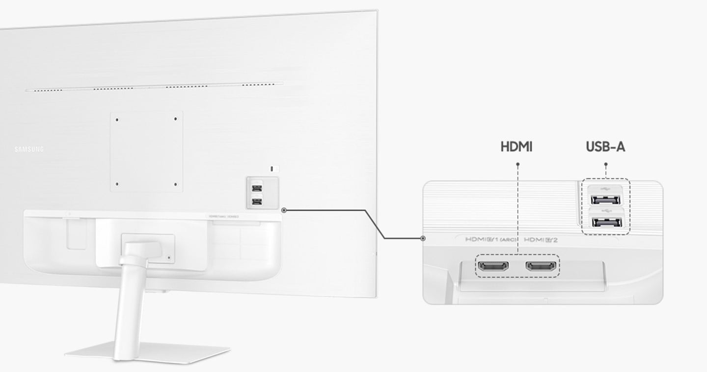 מסך מחשב חכם 31.5'' Samsung M5 S32DM501EM VA FHD - צבע לבן שלוש שנות ...