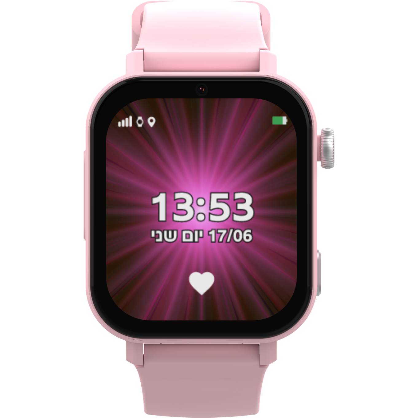 שעון חכם לילדים KidiWatch Premium - צבע ורוד שנה אחריות ע י היבואן הרשמי - מחסני חשמל