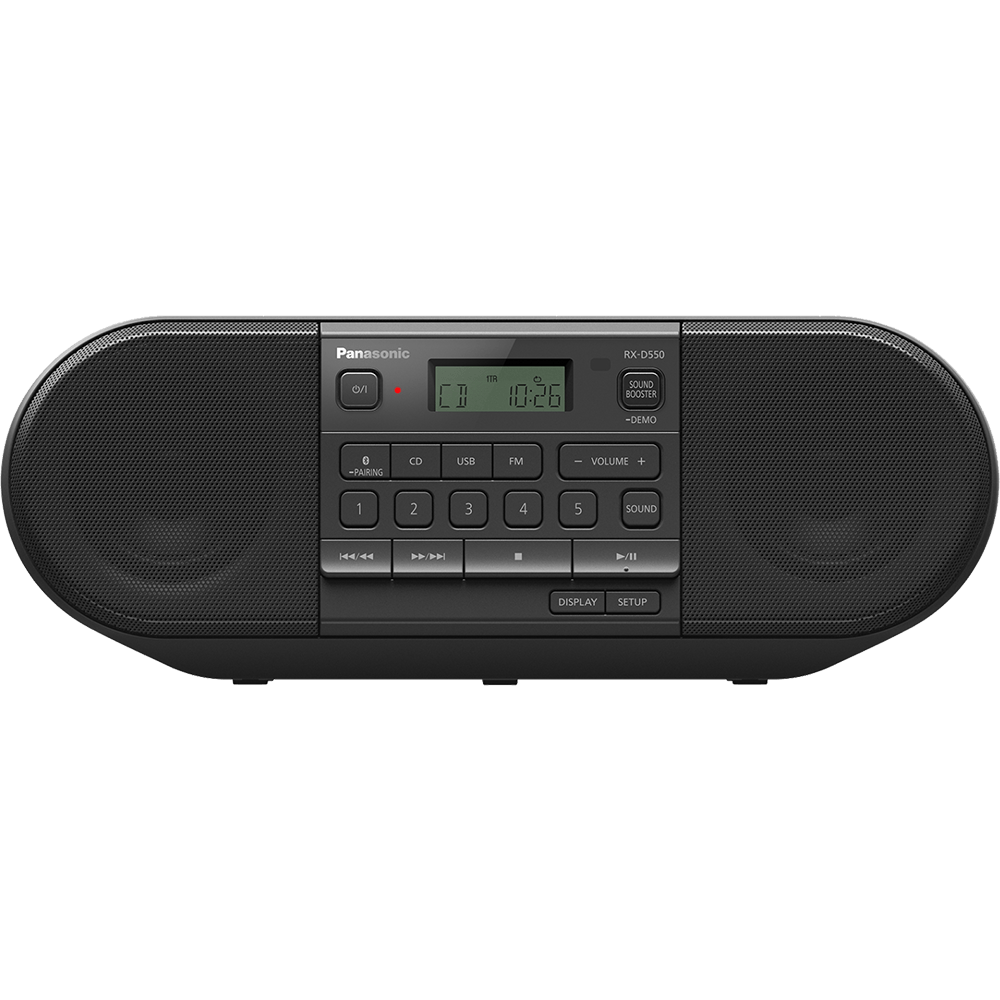 מערכת רדיו דיסק ניידת עם שלט Panasonic RX-D550GS-K - צבע שחור שנה ...