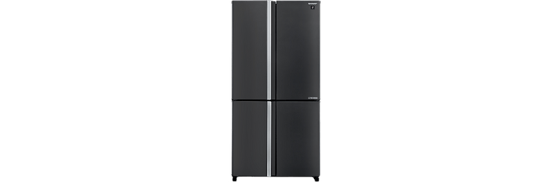 מקרר 4 דלתות מקפיא תחתון 611 ליטר נטו Sharp SJ-9270-SL עם התקן שבת מובנה - גימור נירוסטה מושחרת ...