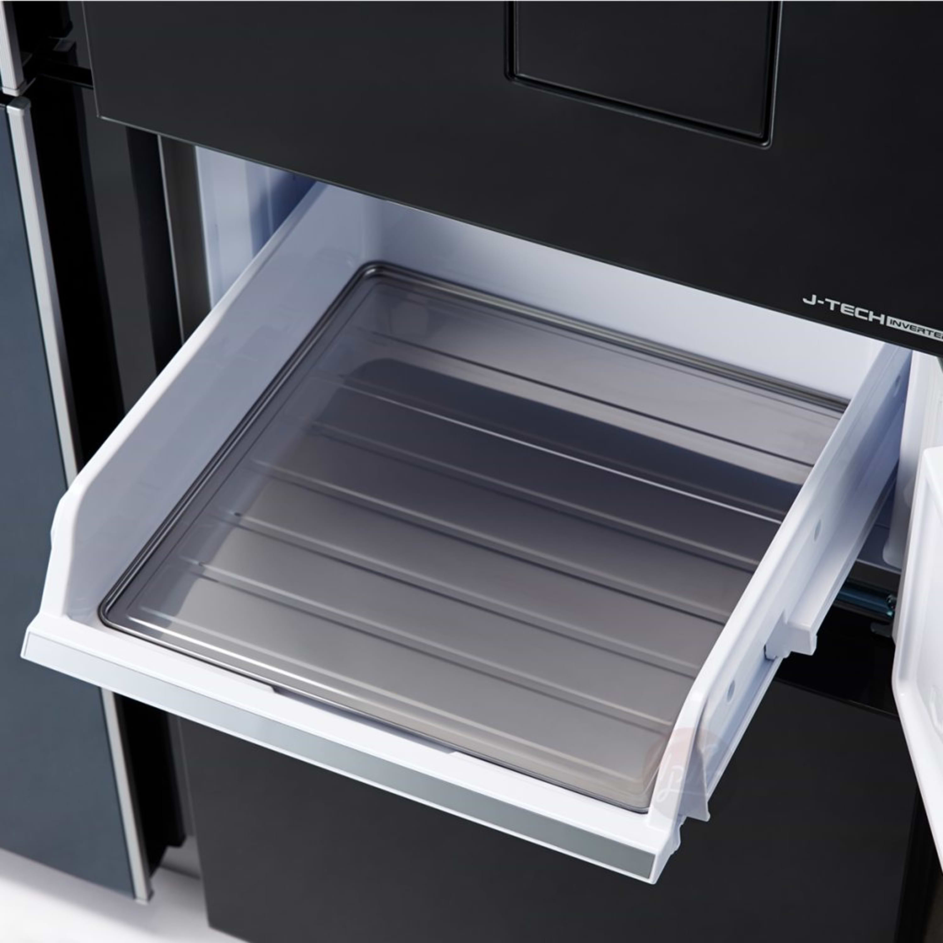 מקרר 5 דלתות 668 ליטר Sharp SJ-9630-SL עם התקן שבת מהדרין - גימור נירוסטה מושחרת אחריות ע י ...