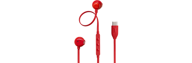 אוזניות JBL Tune T305C Type-C - צבע אדום שנה אחריות ע י היבואן הרשמי ...