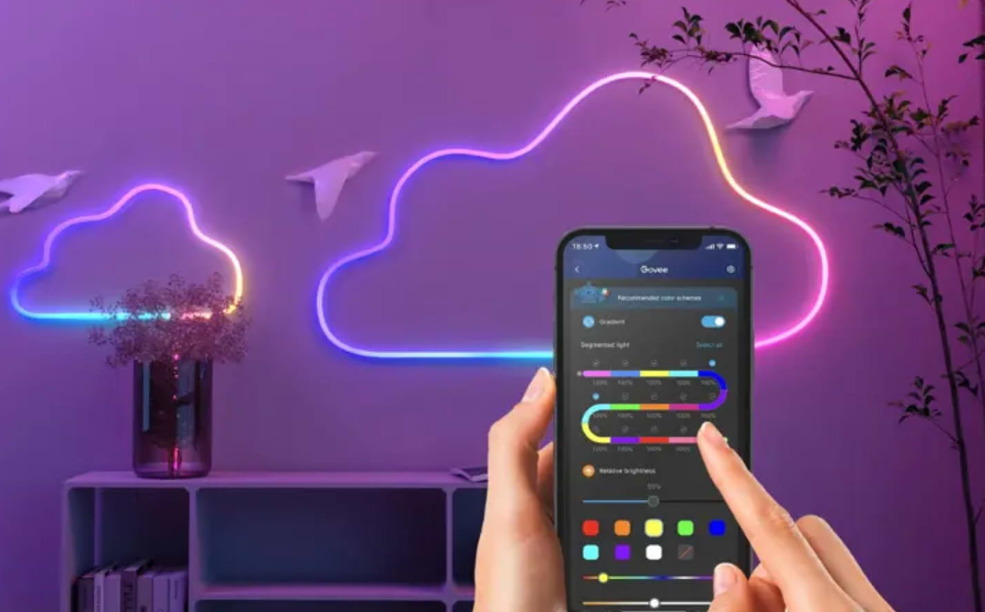 תאורה חכמה Govee Neon LED Strip Light-5 meter - שנה אחריות ע י היבואן ...