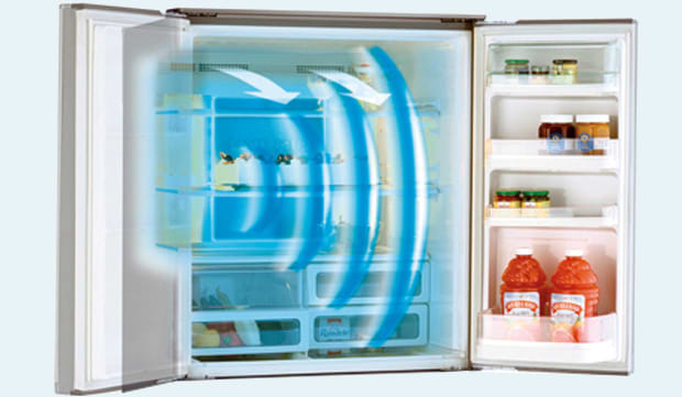 מקרר מקפיא עליון 588 ליטר נטו Sharp SJ-3850-BE עם התקן שבת מובנה - גימור בז' אחריות ע י היבואן הרשמי