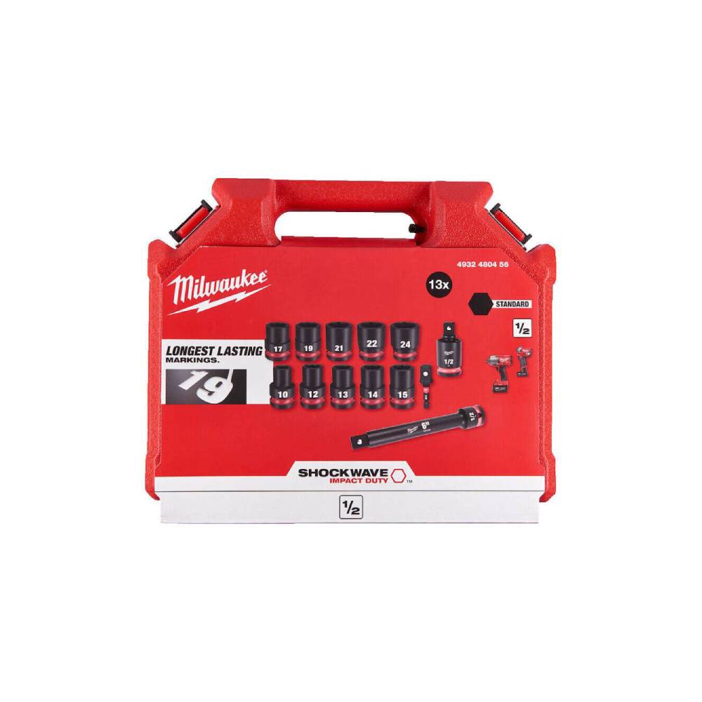 סט 13 בוקסות שחורות הינע 1/2 בין המידות 10-24 מ מ דגם: 4932480456 מבית ...