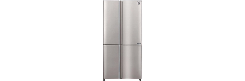 מקרר 4 דלתות מקפיא תחתון 611 ליטר נטו Sharp SJ-9270-IN עם התקן שבת מובנה - גימור נירוסטה אחריות ...